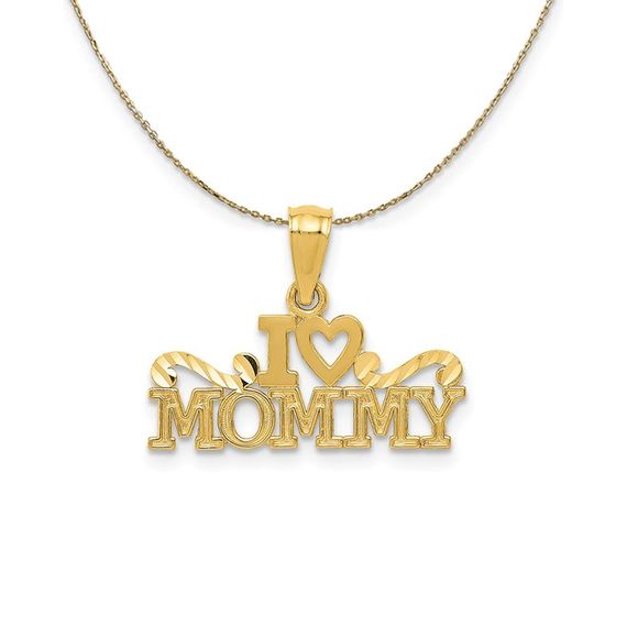 Black Bow Jewelry Co. | Jewelry | 4k Yellow Gold I Heart Mommy Necklace ...